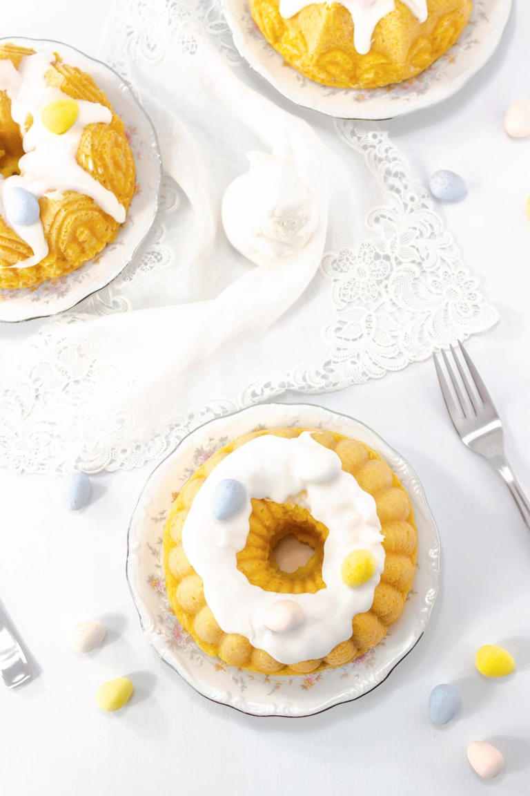 Easter Mini Bundt Cakes