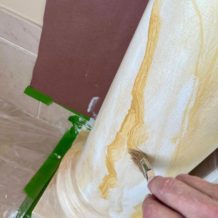 How to Paint Columns to Look Like Marble