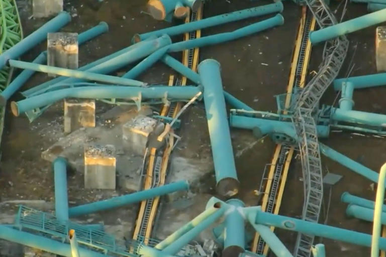 Six Flags’ iconic Kingda Ka roller coaster destroyed in dramatic implosion