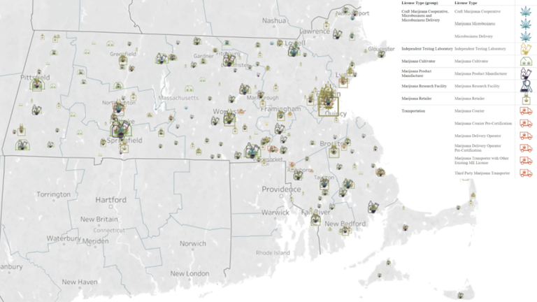 How many Massachusetts licenses were distributed for marijuana ...