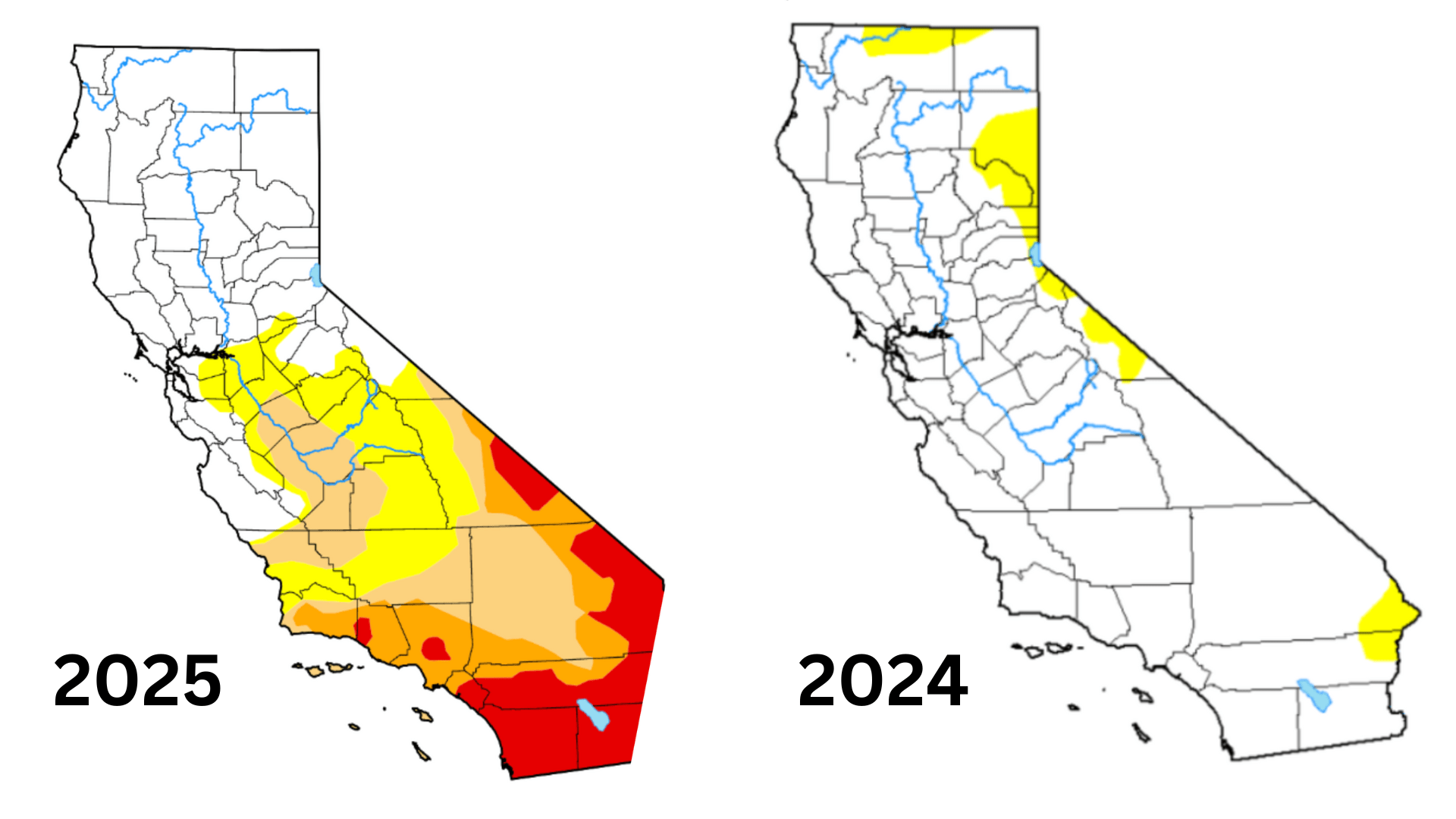 Map: Parts of Southern California remain in extreme drought at end of ...