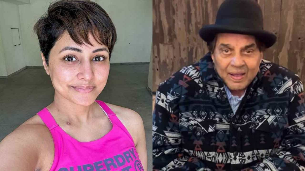 Hina Khan receives blessings from Dharmendra amid her stage 3 breast ...