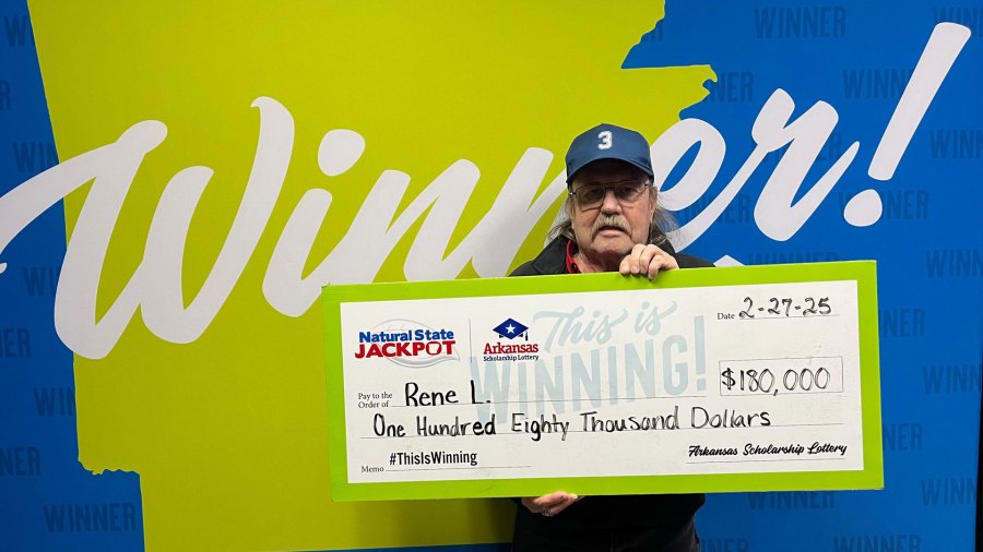 Fayetteville man wins $180,000 Natural State Jackpot lottery prize