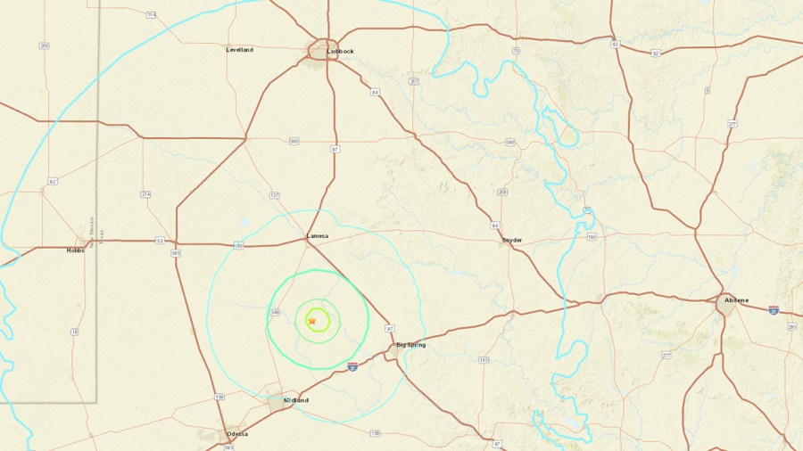 USGS reports 4.7 M earthquake southwest of Ackerly
