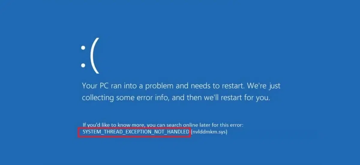 Cómo solucionar el error System Thread Exception Not Handled en Windows 8