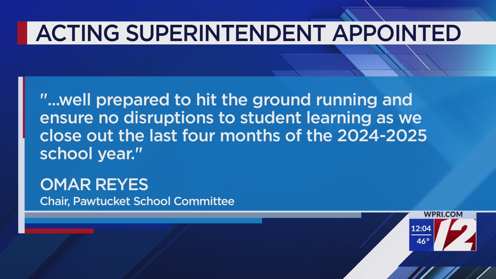 Pawtucket appoints acting school superintendent