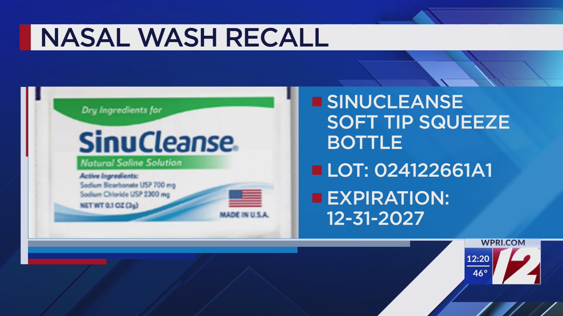 FDA recalls SinuCleanse nasal wash