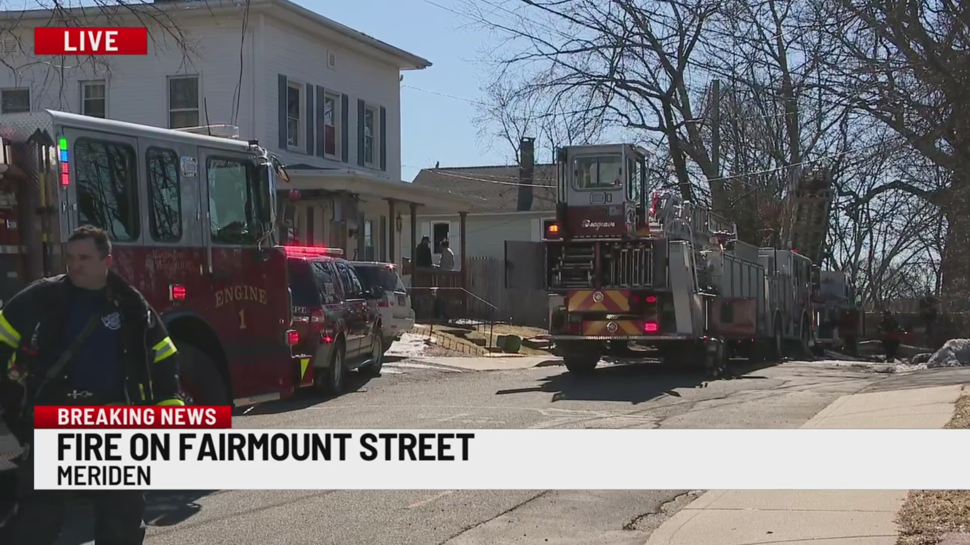 Emergency crews respond to structure fire on Fairmount Street in Meriden