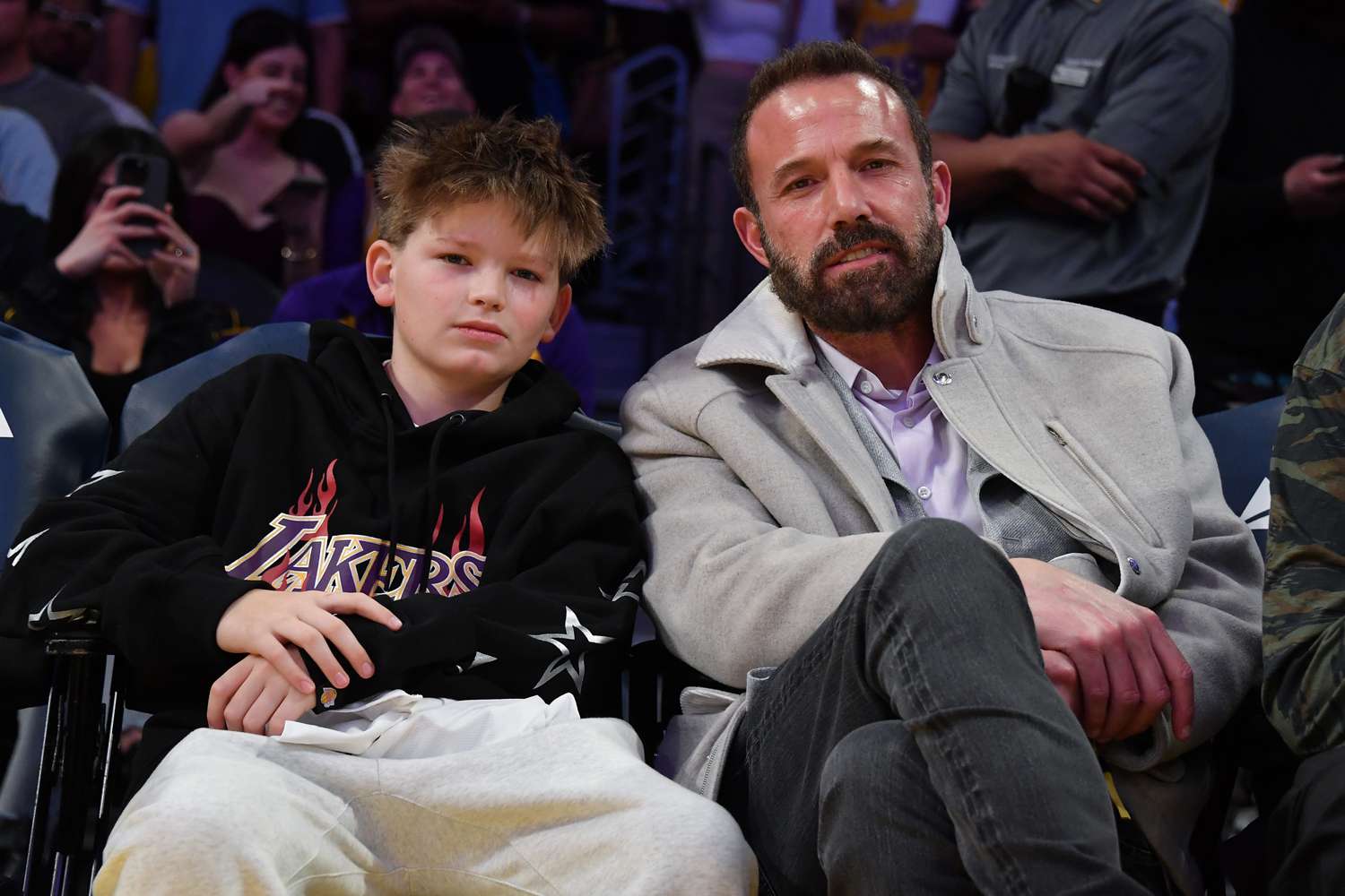 Ben Affleck's Son Samuel, 12, Masters His Dad's Smolder as They Enjoy a ...