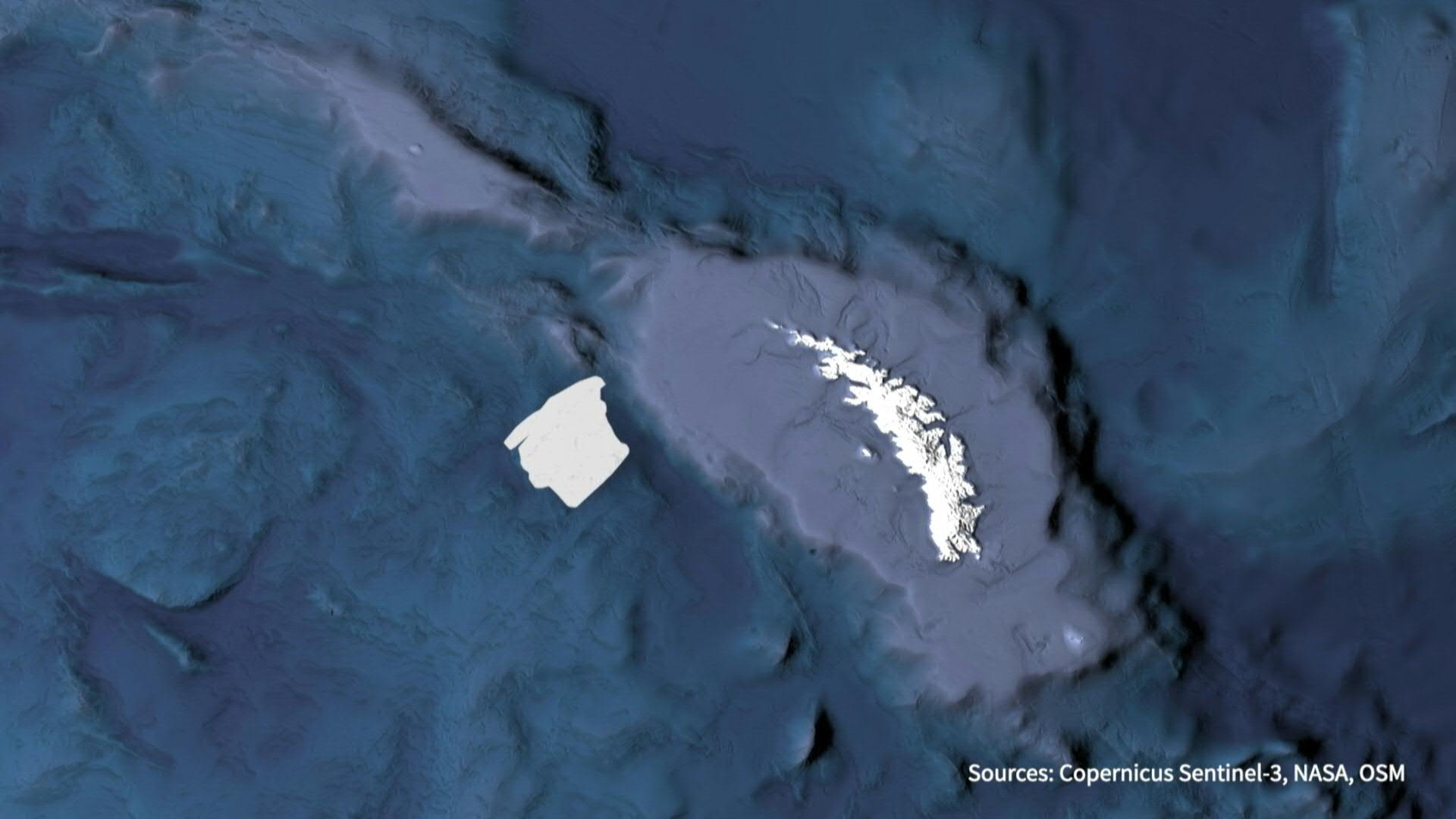 ANIMATED MAP: Trajectory of iceberg A23a
