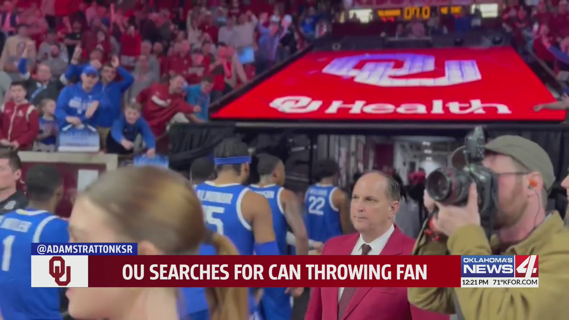 OU searches for can throwing fan