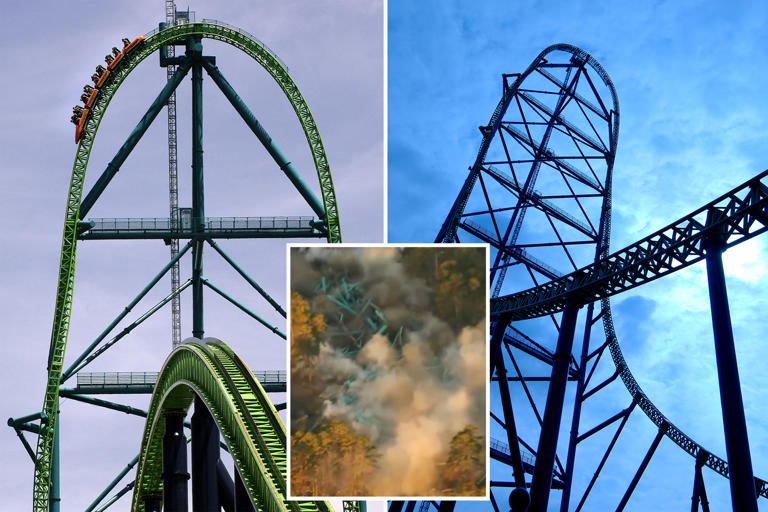 Six Flags’ iconic Kingda Ka roller coaster destroyed in dramatic implosion