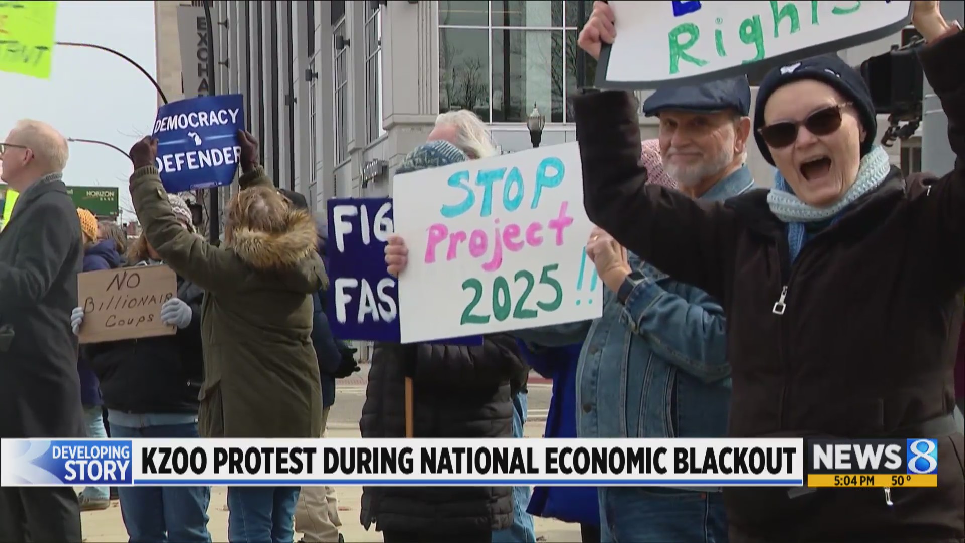 Kalamazoo protesters join National Economic Blackout