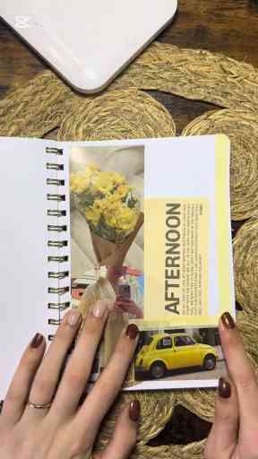 Creative Bullet Journal Collage with Yellow Theme