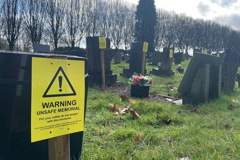 Council warning as dozens of headstones deemed 'unsafe' in Derbyshire ...