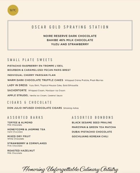 Mengintip Menu Oscar 2025, Ada 70 Hidangan Baru untuk Para Bintang