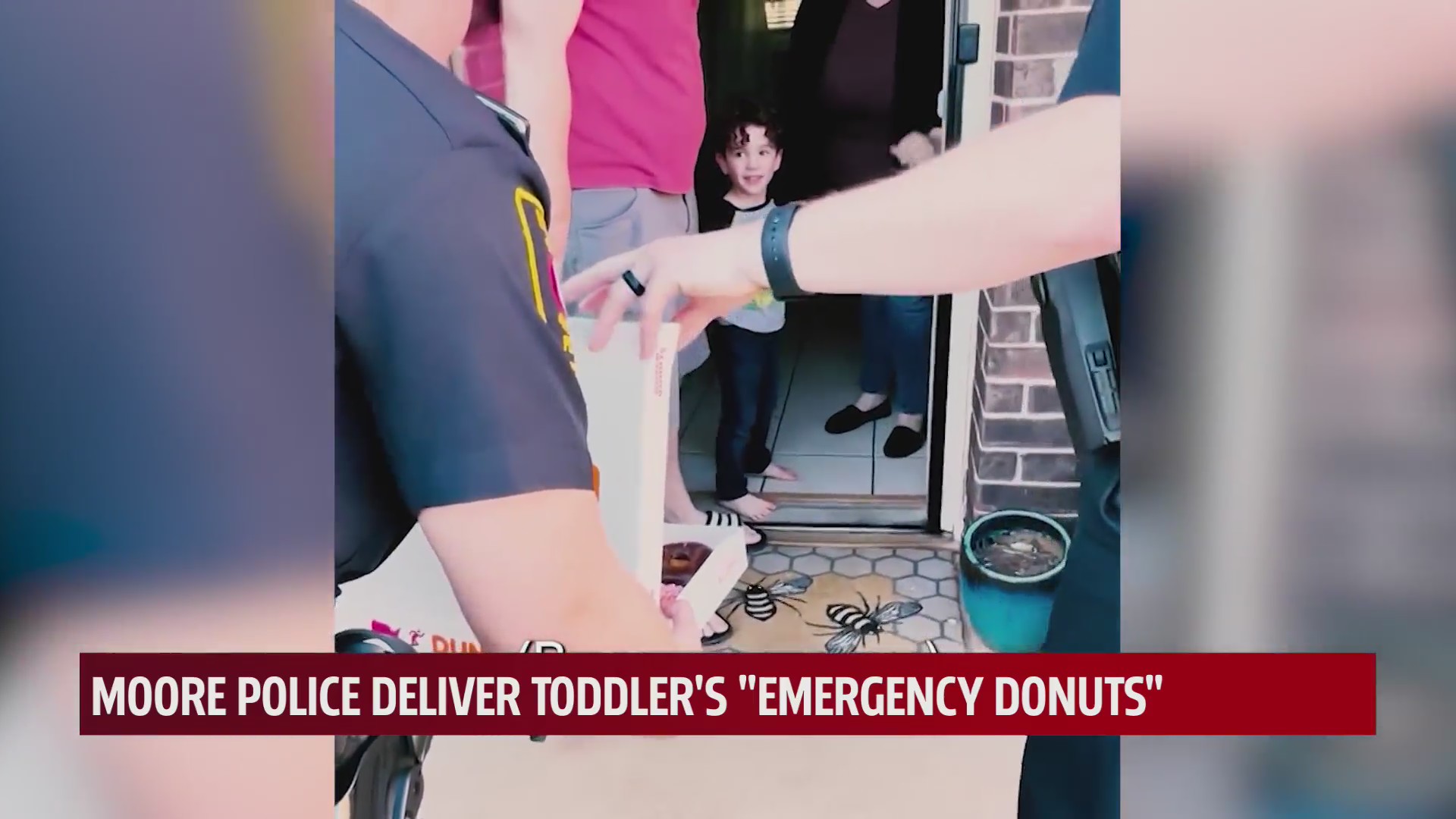 Moore police deliver toddler's "emergency donuts"