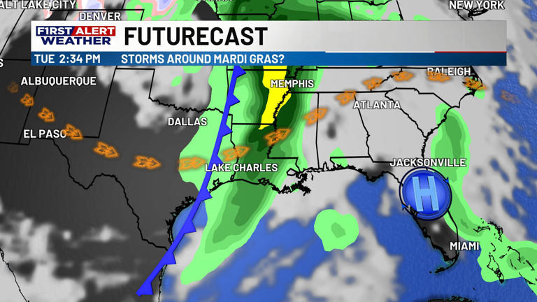 FIRST ALERT FORECAST: A great Mardi Gras weekend, watching chances for ...