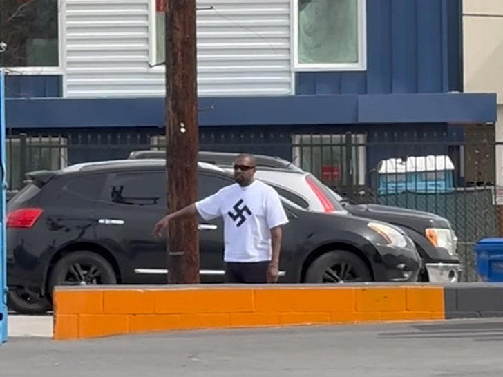 Kanye West Wears Swastika T-Shirt in Public After Declaring He's a Nazi