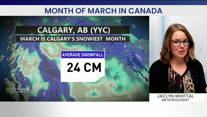 So what can we normally expect in March across Canada?