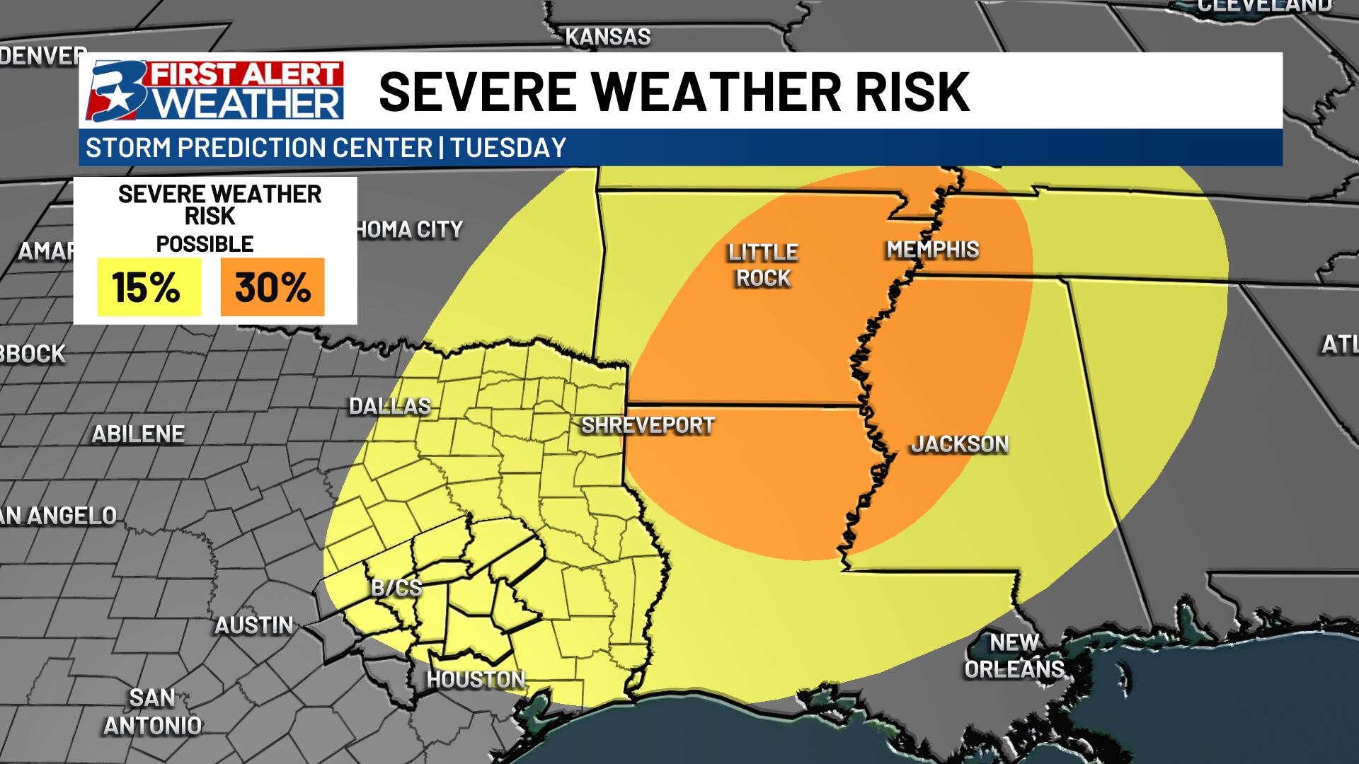 First Alert: Eyeing Tuesday’s severe weather potential