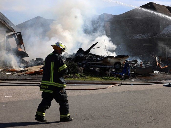 Two people in critical condition after explosion and fire in Langley ...