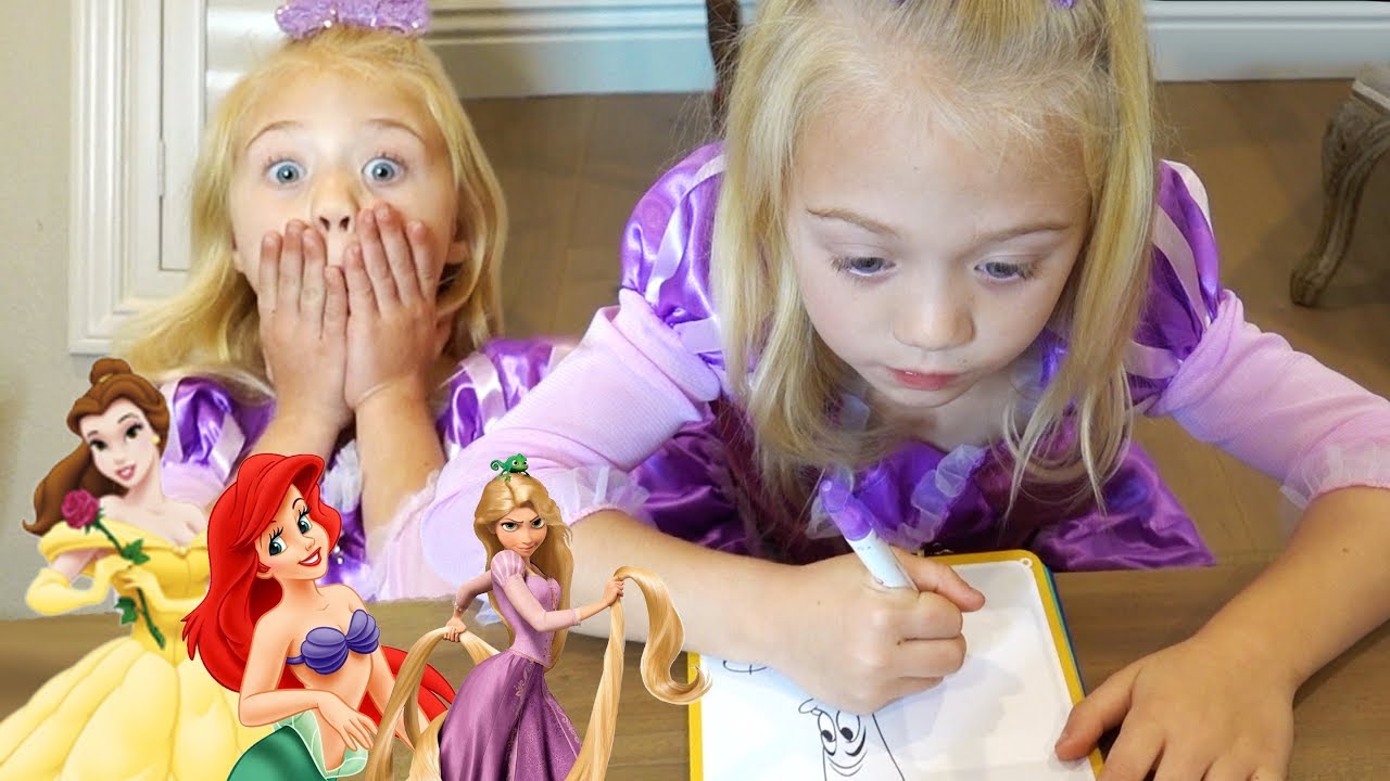 Disney Princess Drawing Challenge with 3 Markers