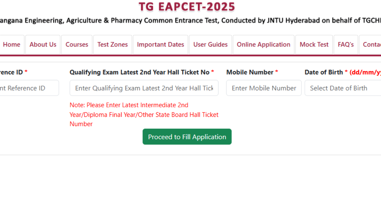 TS EAMCET 2025 registration begins at eapcet.tgche.ac.in, check direct ...