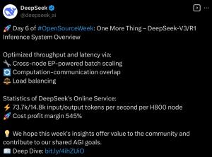 DeepSeek首次披露成本利润率！高达545%，可日赚346万