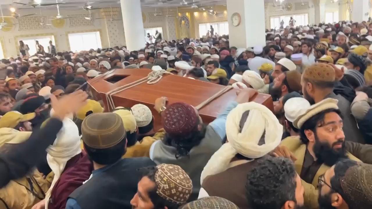 Thousands of mourners attend funeral for Taliban-linked cleric killed ...
