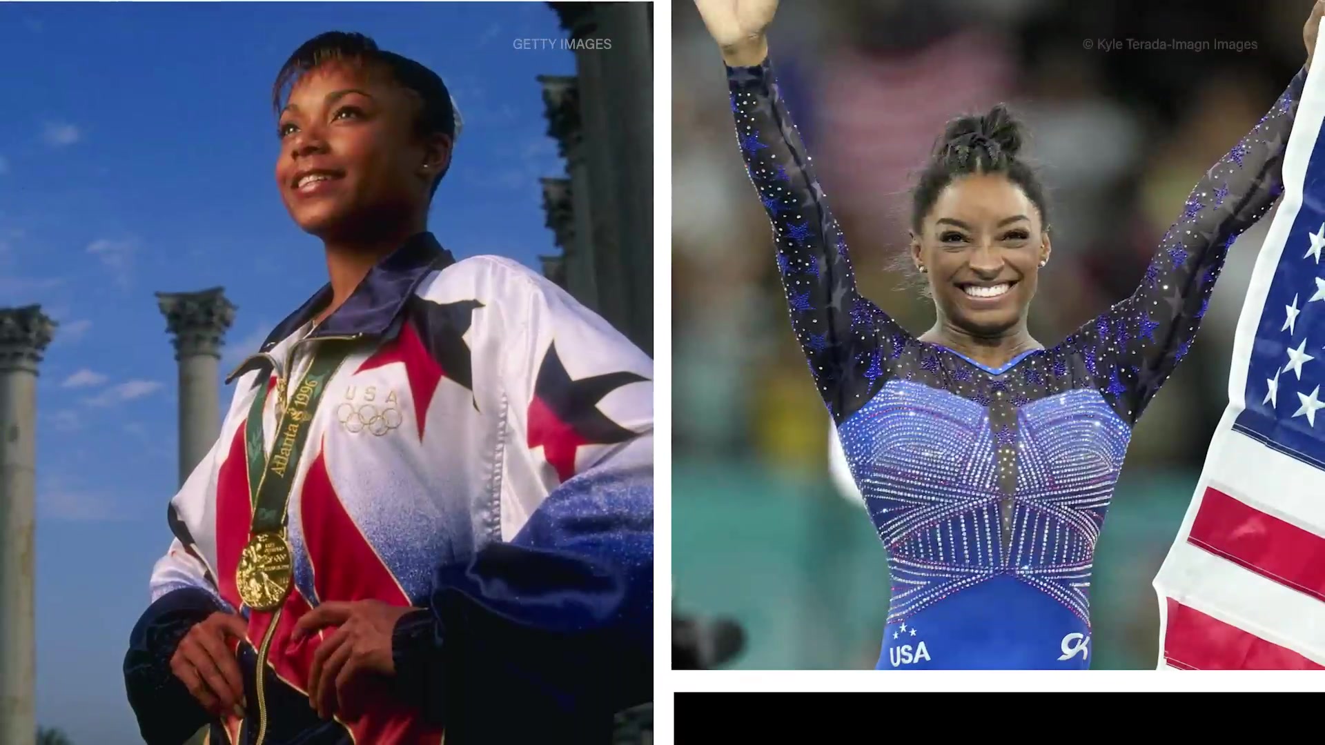 Simone Biles and Dominique Dawes - Black Athletes Who Changed America