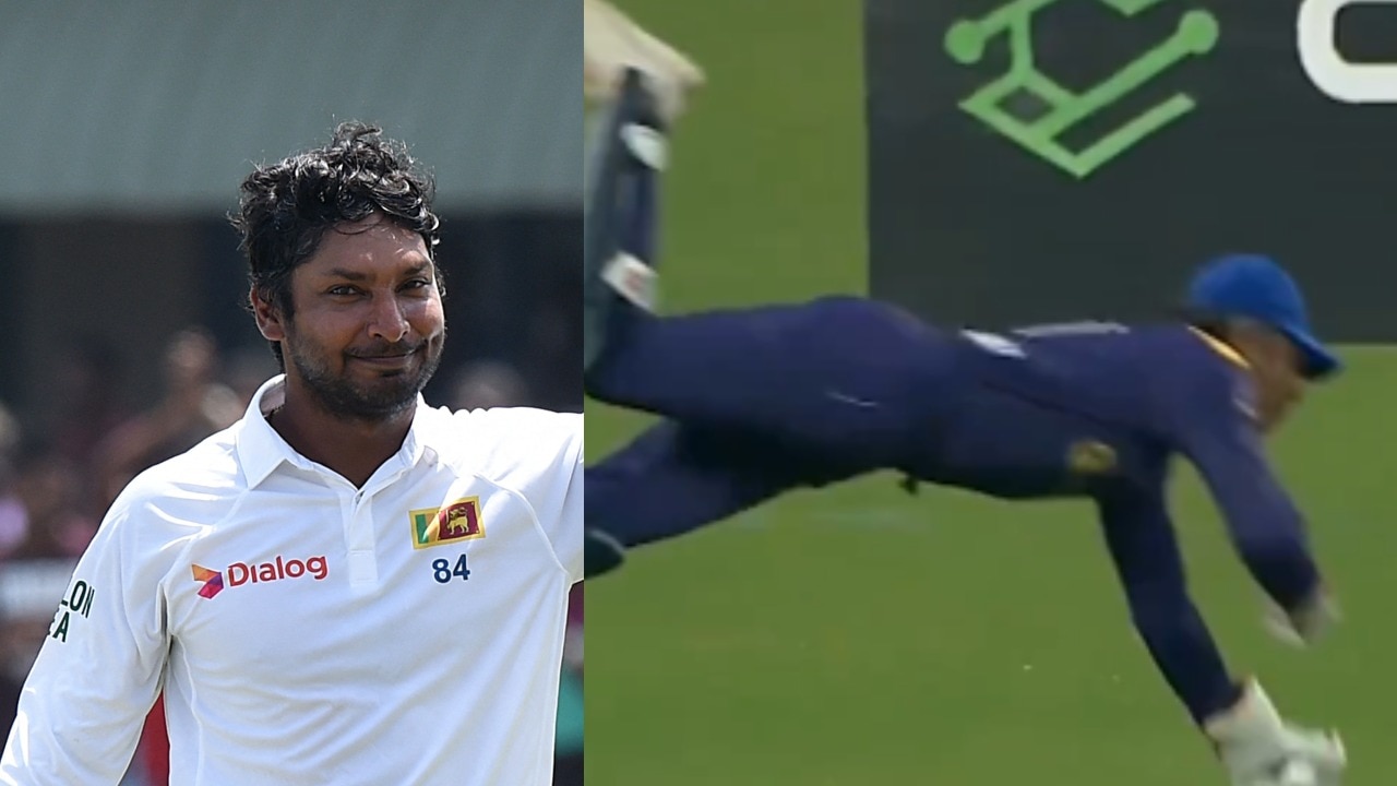 Watch: 47-year-old Kumar Sangakkara makes stunning acrobatic stop in IML 2025