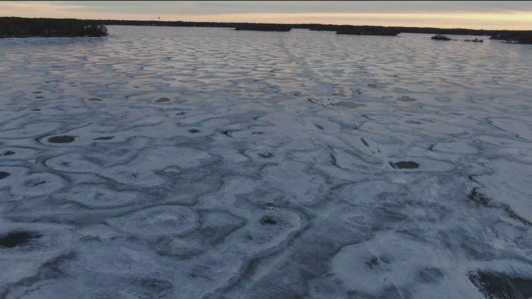 Fish house goes through the ice in Rockford