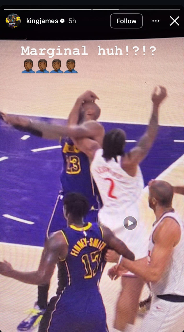 LeBron James fumes at referees after controversial Kawhi Leonard foul ...