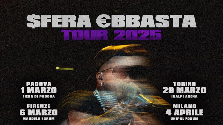 La scaletta del concerto di Sfera Ebbasta a Padova: le canzoni della data zero del Tour ...