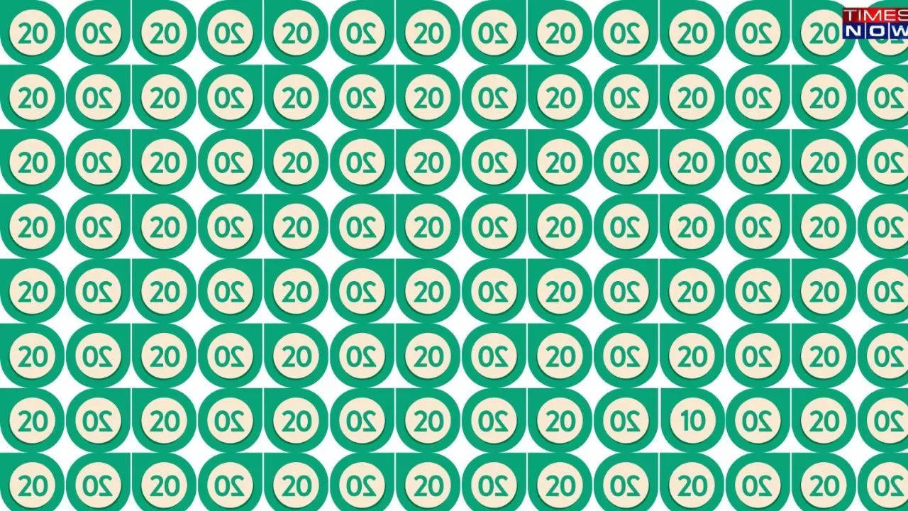 Optical Illusion Eye Test: In A Sea Of 20s, Find The Lone 10