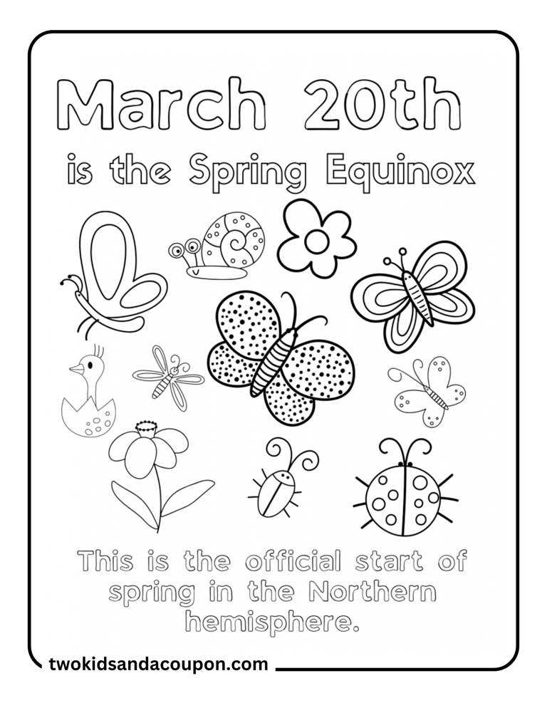 5 Free Printable March Coloring Pages