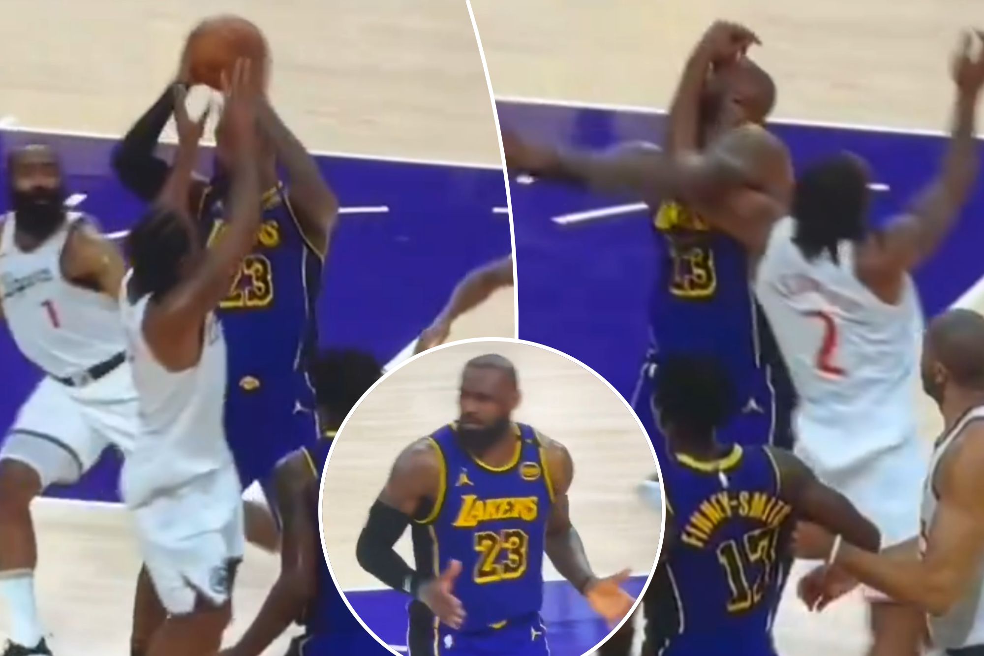 LeBron James fumes at referees after controversial Kawhi Leonard foul ...