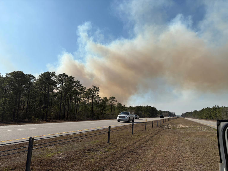 Crews fully contain wildfire near Lewis Ocean Bay Preserve, Highway 90