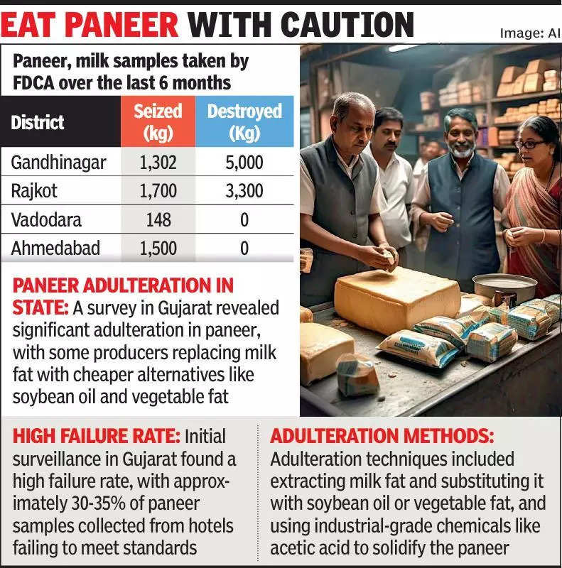 Dairy to scary: Fake paneer flooding markets; 1.5k kg seized in six months