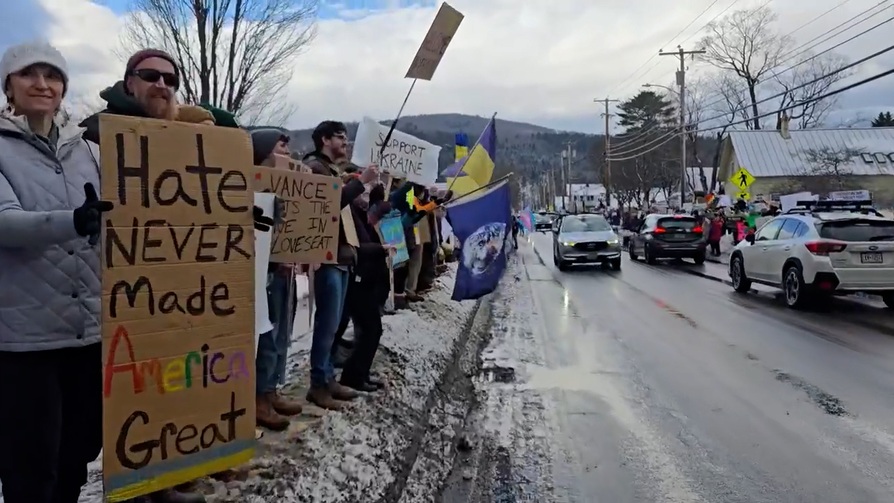 JD Vance's Ski Trip Met With Protest And Pandemonium
