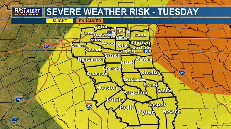 First Alert Weather Day: Strong to severe storms expected Tuesday