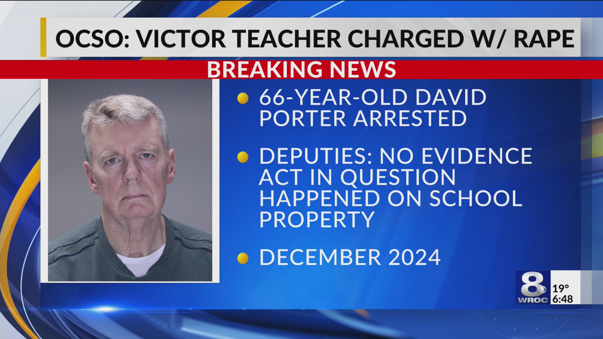 Victor teacher arraigned for raping minor