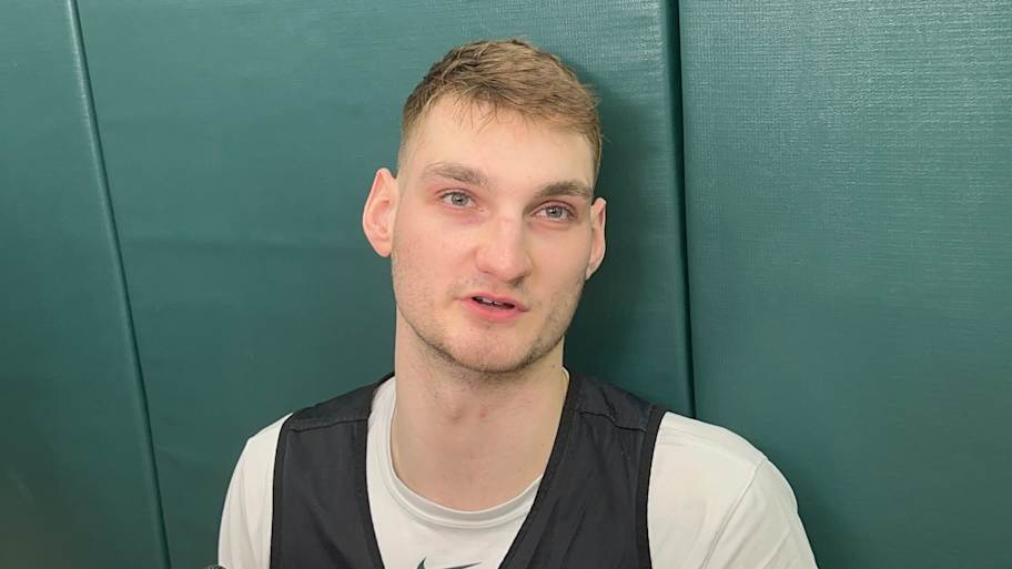 WATCH: Michigan State C Carson Cooper Looks Ahead to Wisconsin