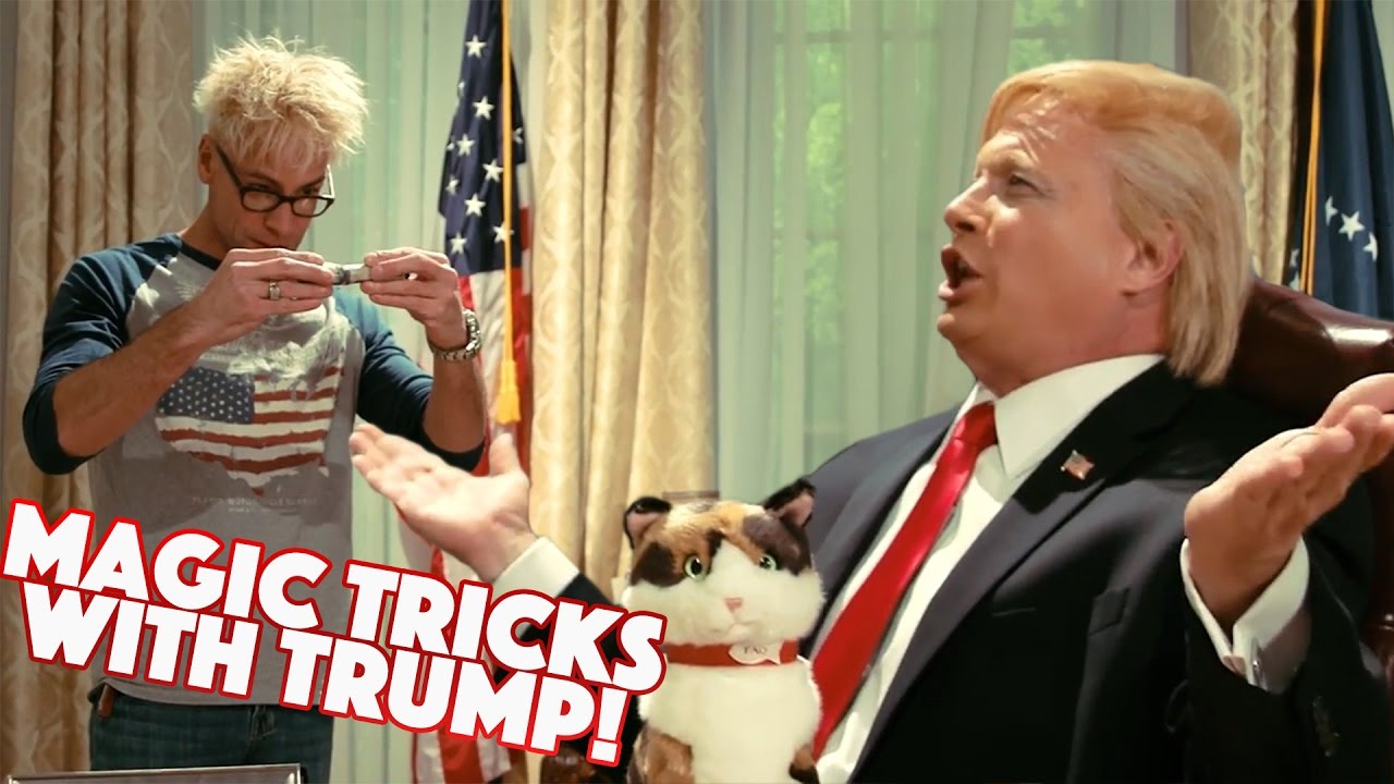 Perform magic with President Donald Trump