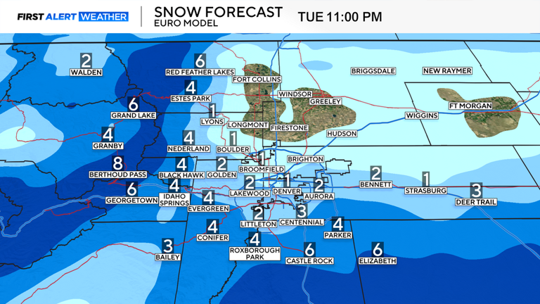 Mild across Colorado before snow chances return