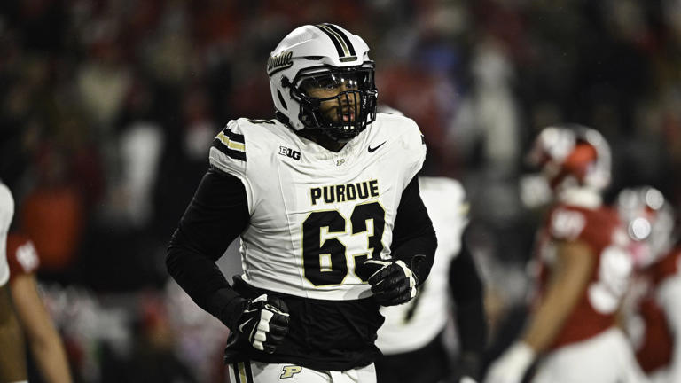 Broncos met with Purdue offensive linemen Marcus Mbow at the Combine