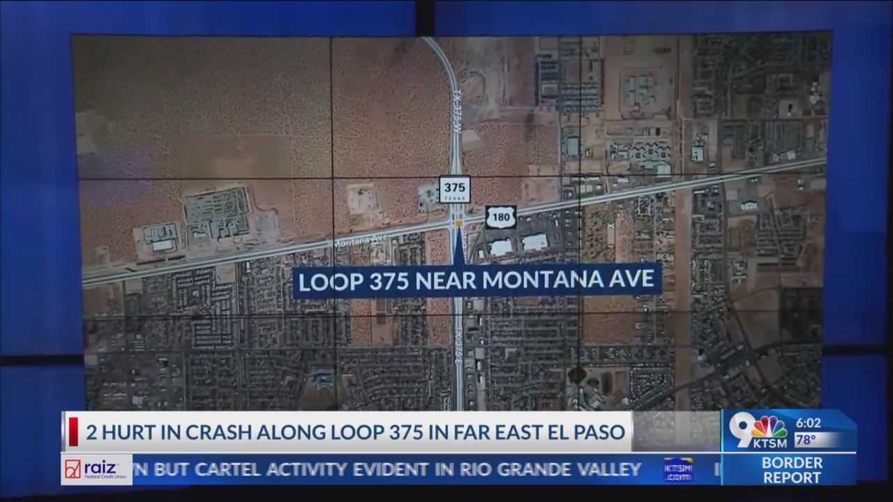 2 hurt in crash along Loop 375 near Montana