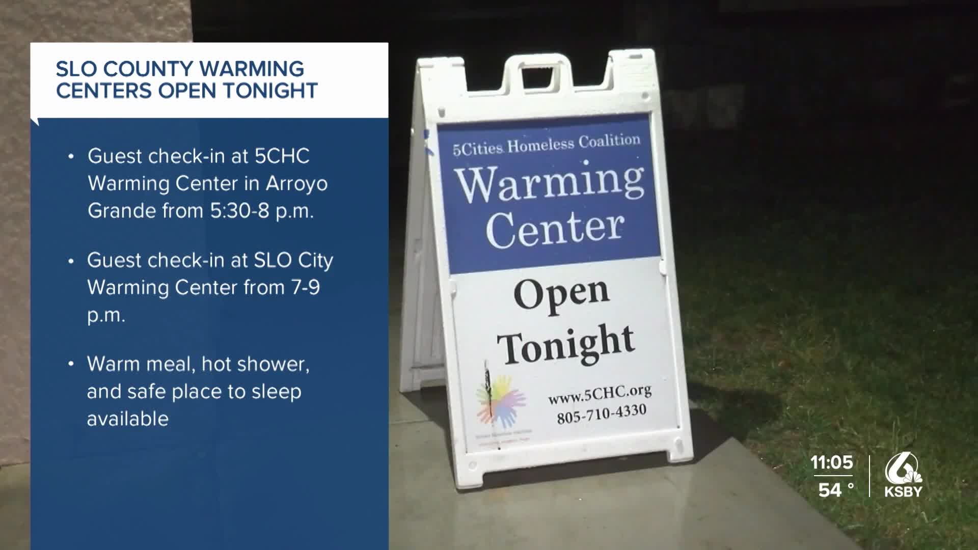 Chance of rain prompts warming centers in SLO, Arroyo Grande to open Saturday