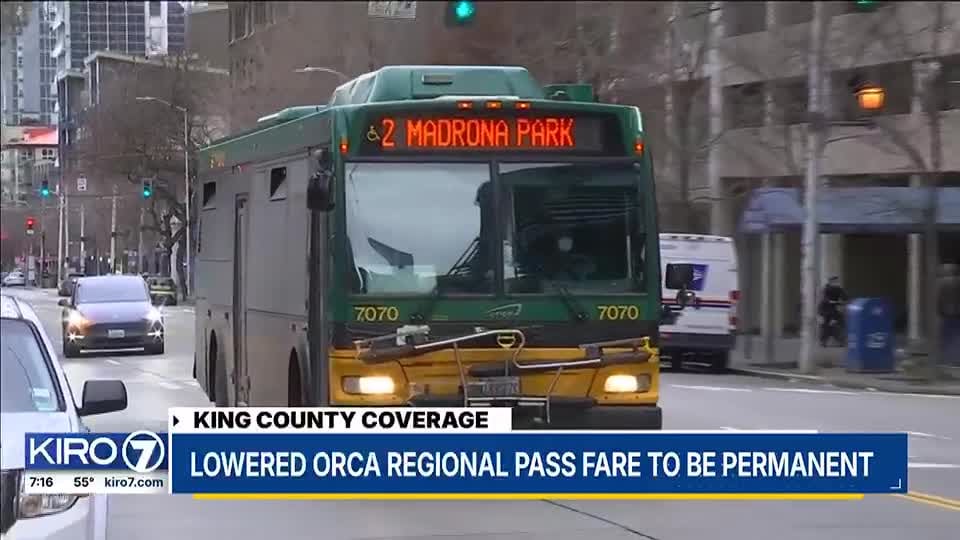 VIDEO: Lowered Orca Regional Pass Fare to be Permanent